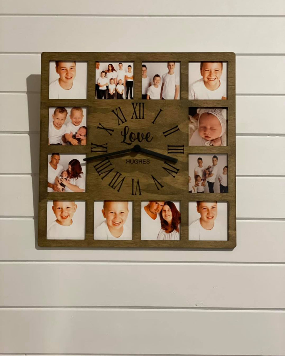 Family Personalised Clock – Bons blocks and laser crafts